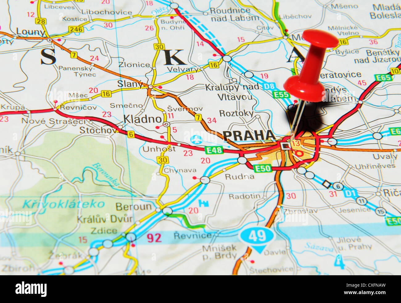 Prague maps hi-res stock photography and images - Alamy