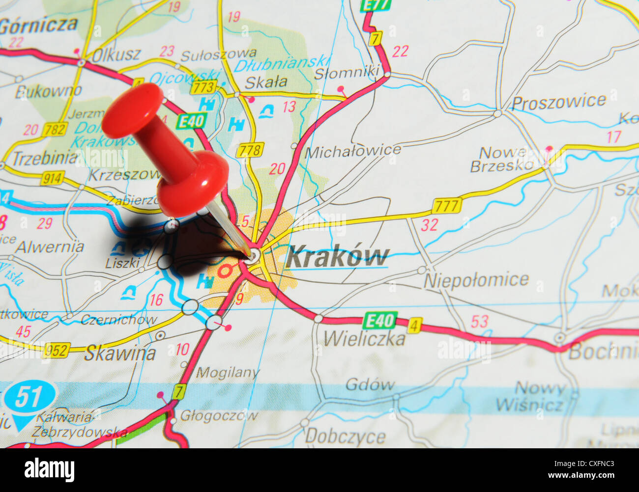Krakow maps hi-res stock photography and images - Alamy