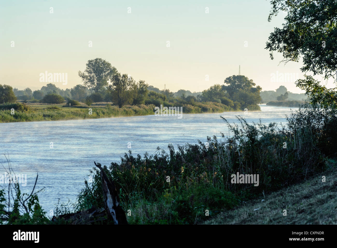 River Warta in National park mouth of Warta, (Park Narodowy Ujscie ...