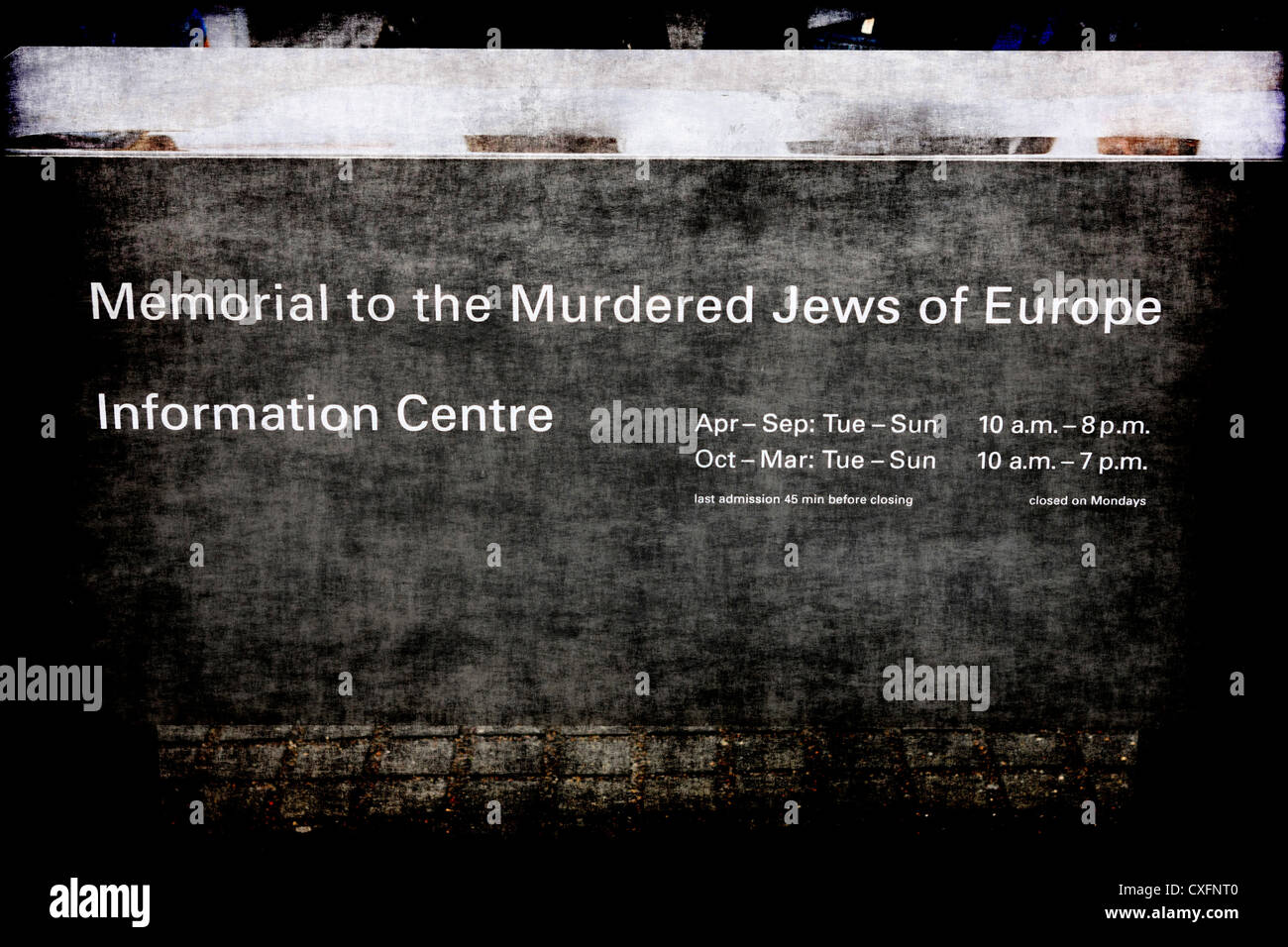 The Jewish Memorial Centre Sign in Berlin Stock Photo - Alamy