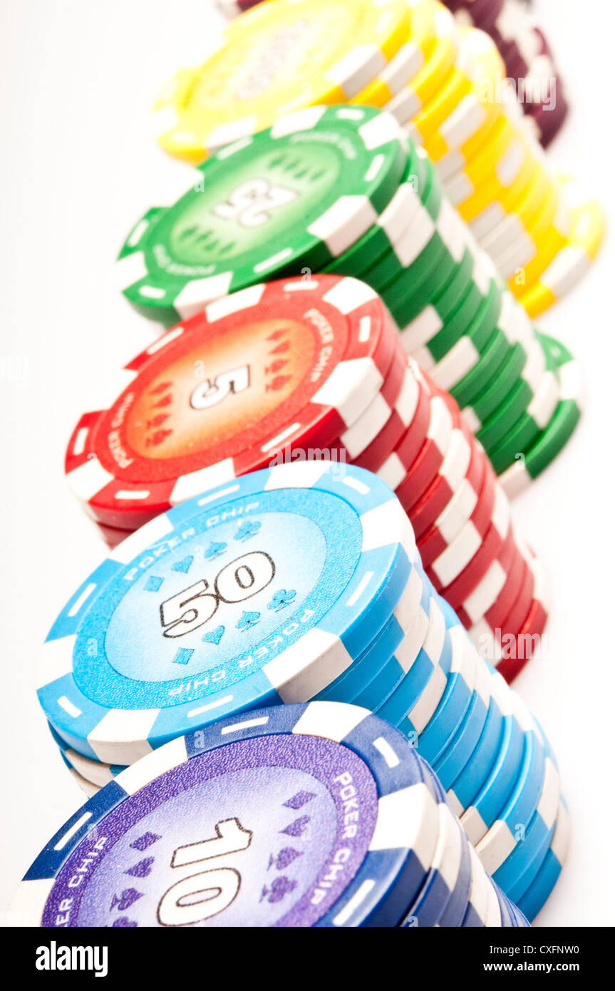 casino tokens or poker chips Stock Photo - Alamy