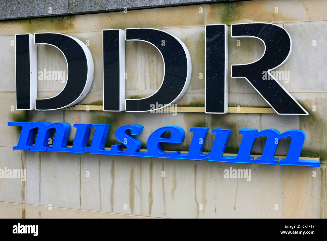 Logo for the DDR Museum in Berlin Stock Photo - Alamy