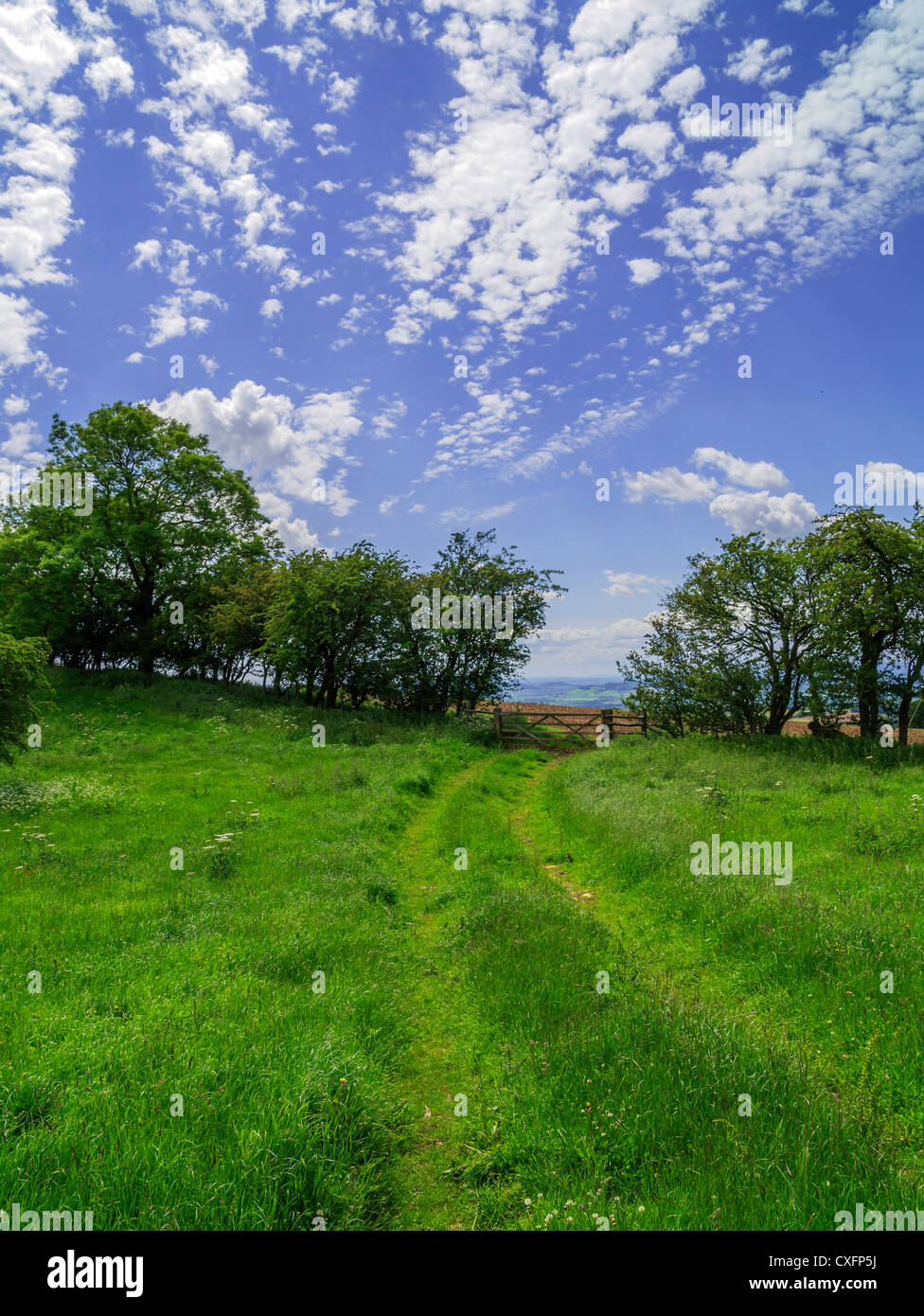 view over countryside and hills Stock Photo - Alamy