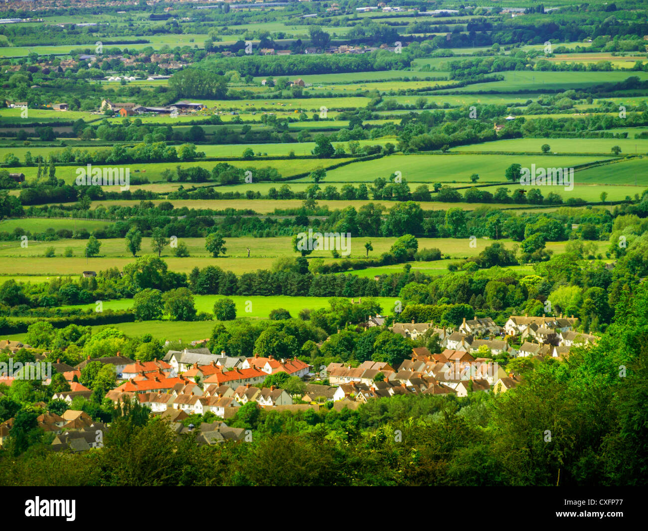 view over countryside and hills Stock Photo - Alamy