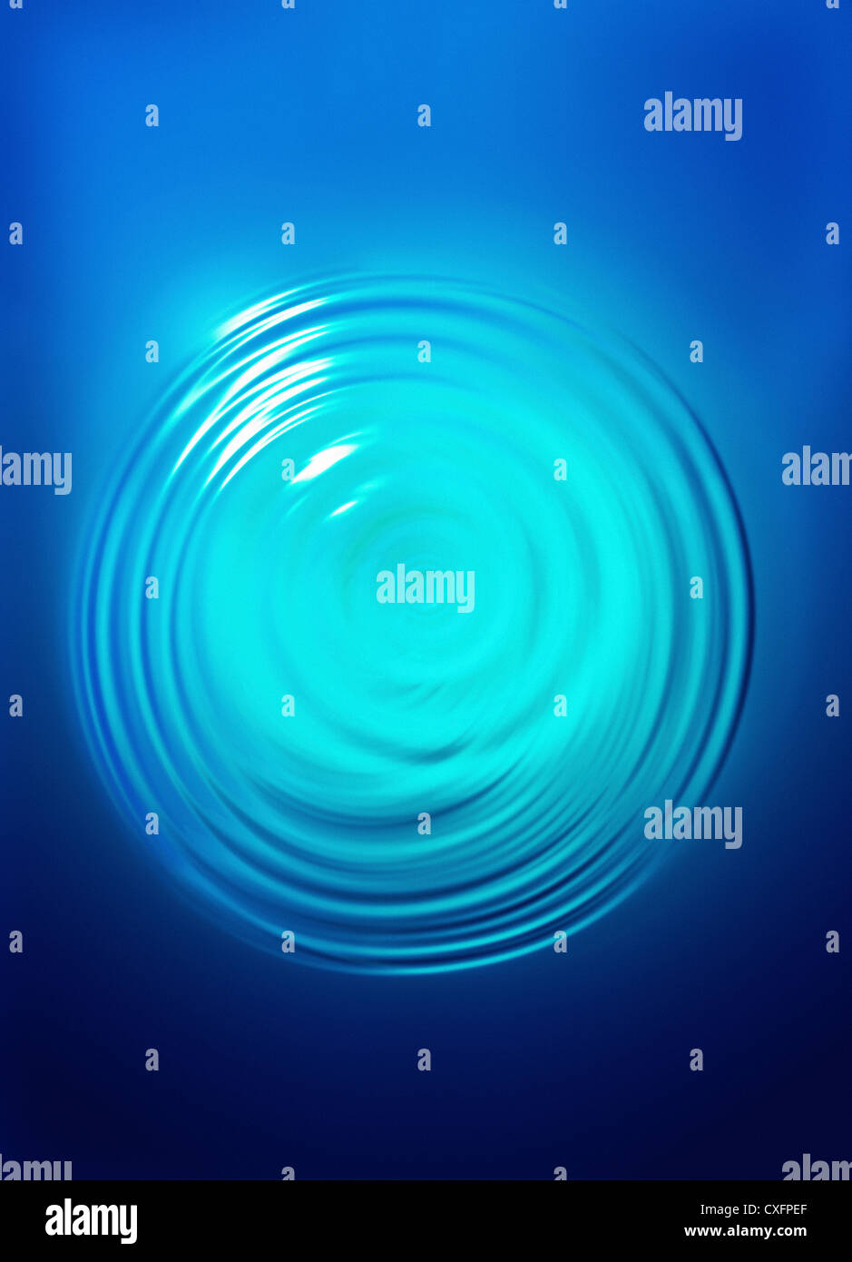 Ripple on surface of water after drop falling Stock Photo - Alamy