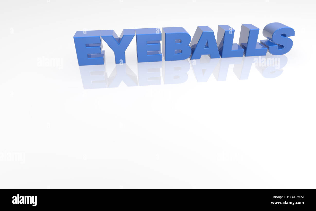 3D text on a white isolated background. It also has teh reflection ...