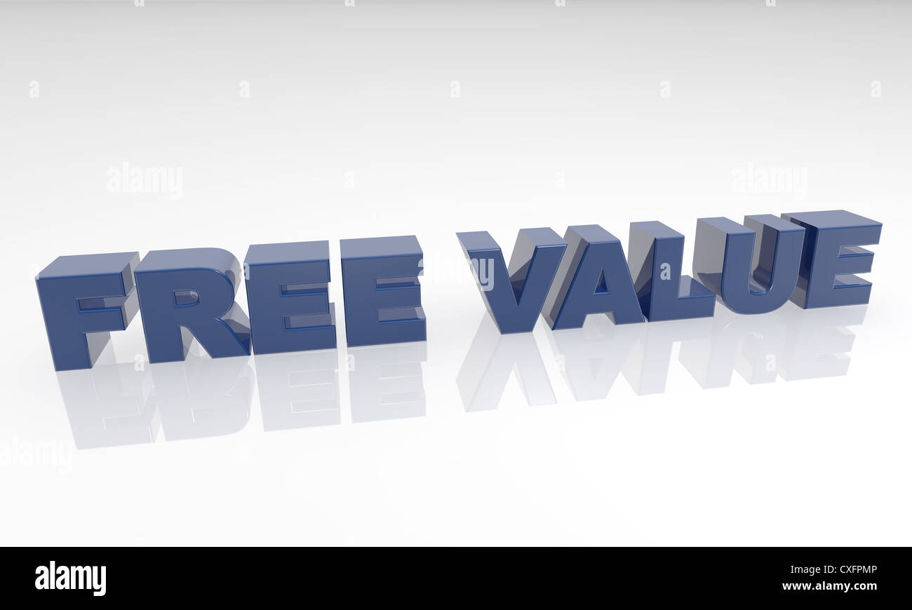 3D text on a white isolated background. It also has teh reflection ...