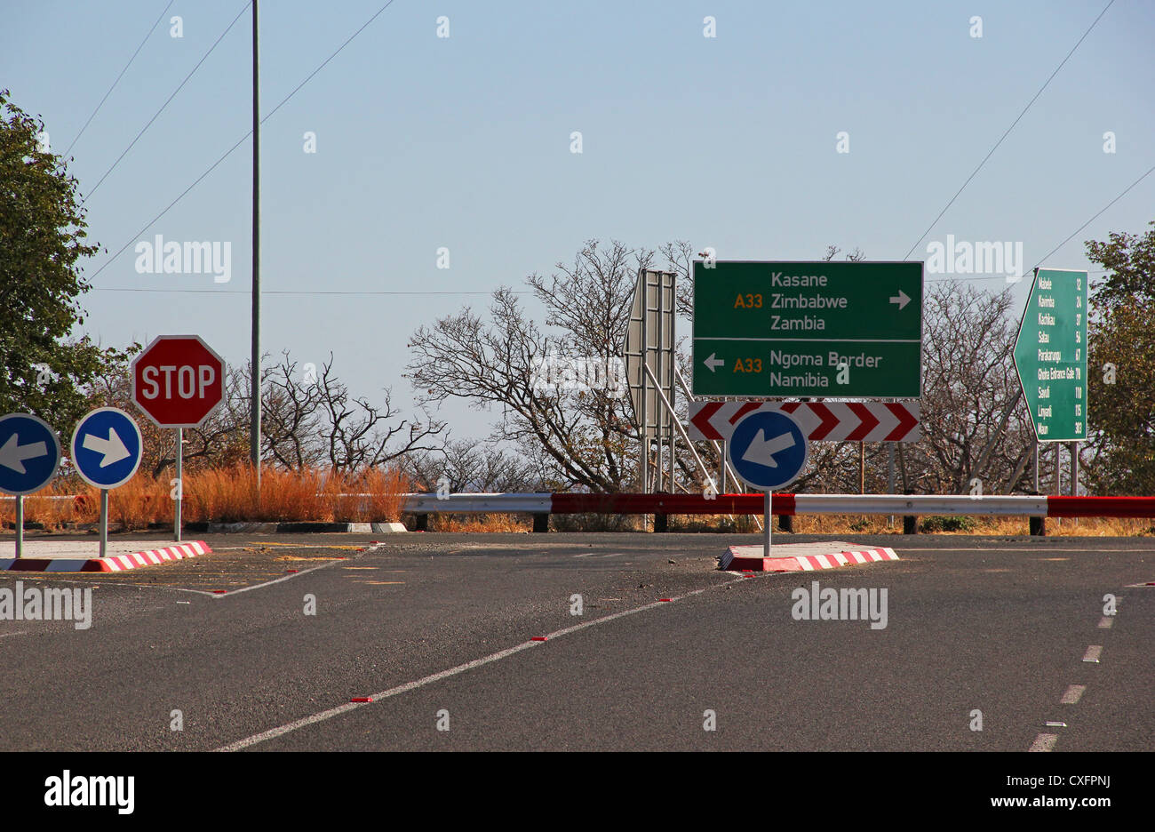 Botswana road signs hi-res stock photography and images - Alamy