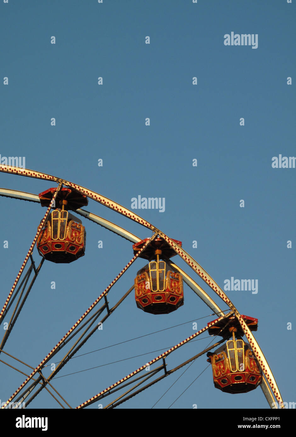 Three cabins on a ferris wheel Stock Photo - Alamy