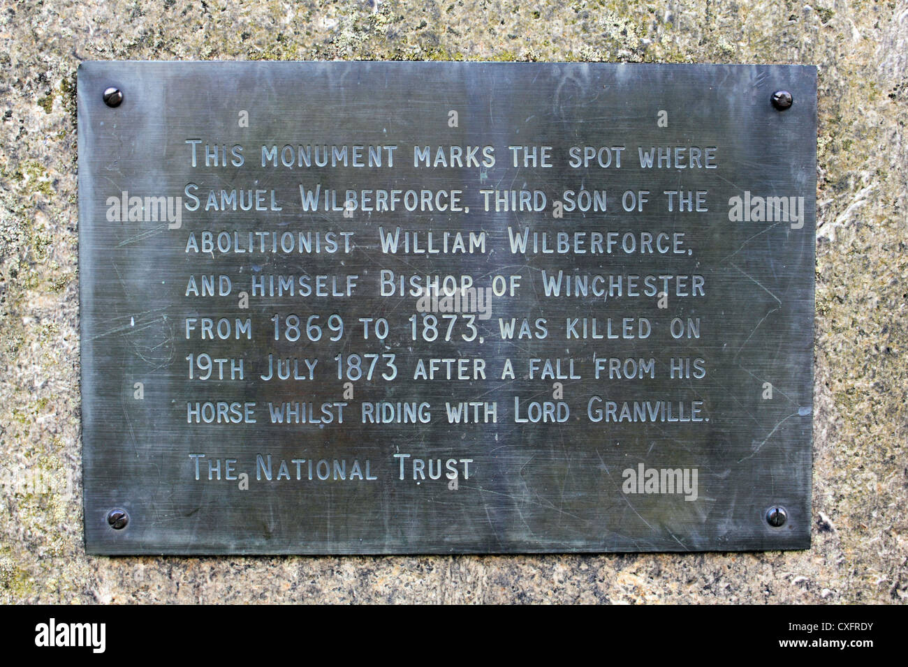 Samuel Wilberforce memorial near Abinger Hammer, Surrey, England UK ...