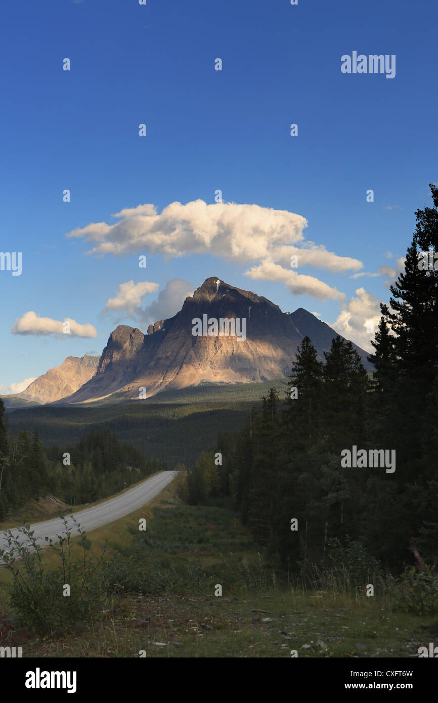 Mount Fitzwilliam seen from Yellowhead Highway, British Columbia ...
