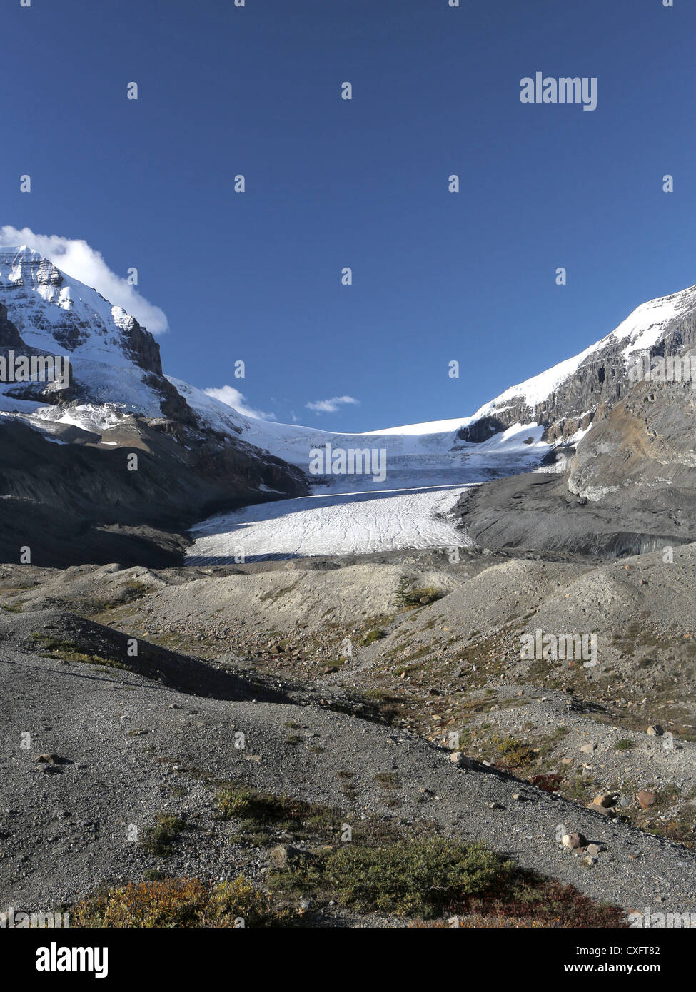 Dome Glacier with Snow Dome Mountain to the left. Part of the Columbia ...