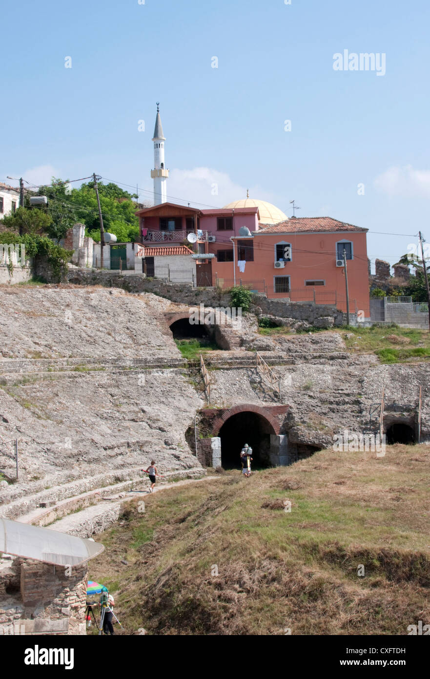 Durres roman amphitheatre durres roman amphitheater hi-res stock ...