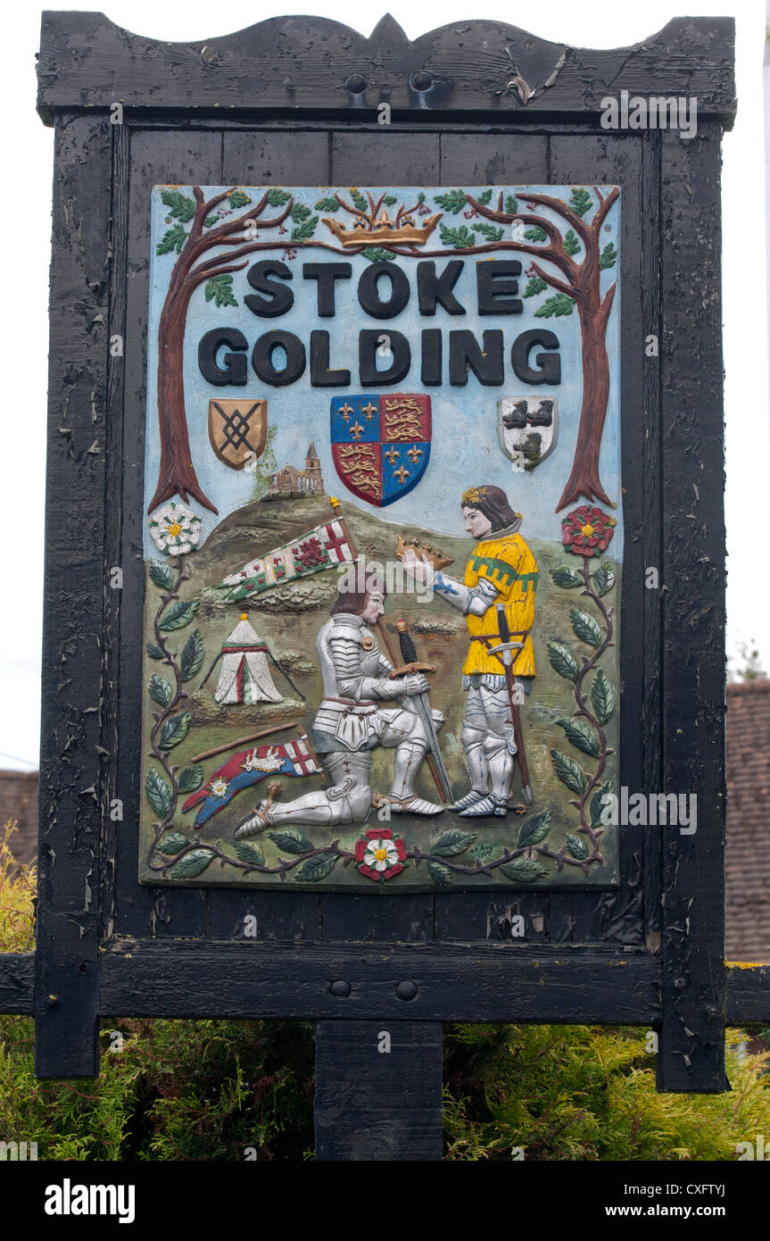 Leicestershire village sign hi-res stock photography and images - Alamy