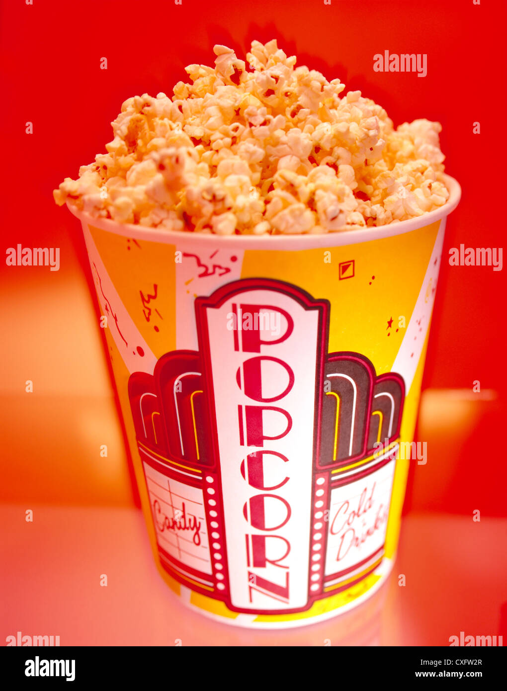 movie theater popcorn in bucket. ©mak Stock Photo - Alamy