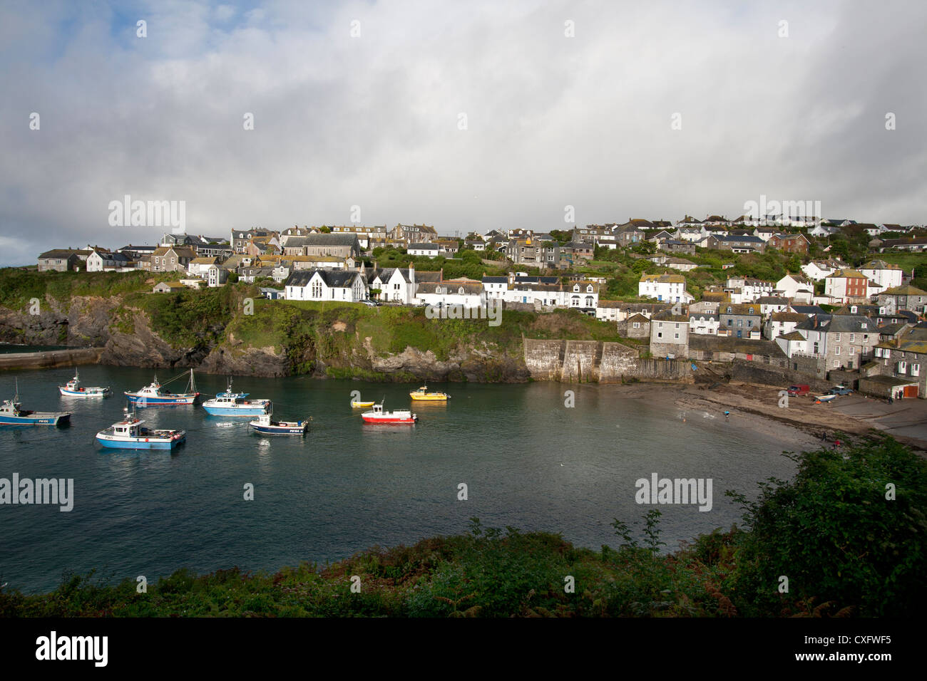 Early evening Port Isaac Cornwall Stock Photo - Alamy