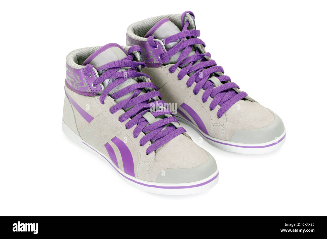 Pair of sneakers isolated on white background Stock Photo - Alamy