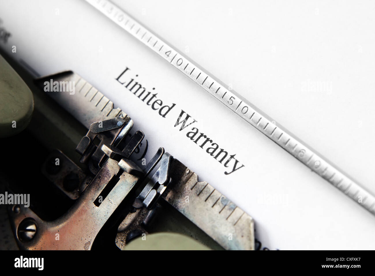 Document on typewriter Stock Photo - Alamy