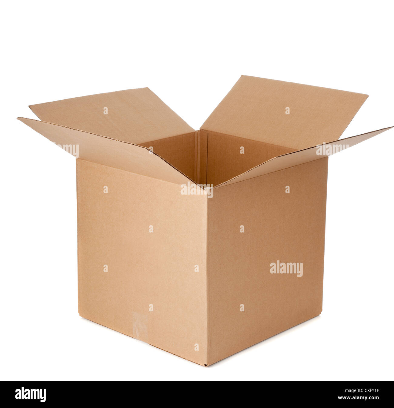 Brown cardboard shipping box Stock Photo - Alamy