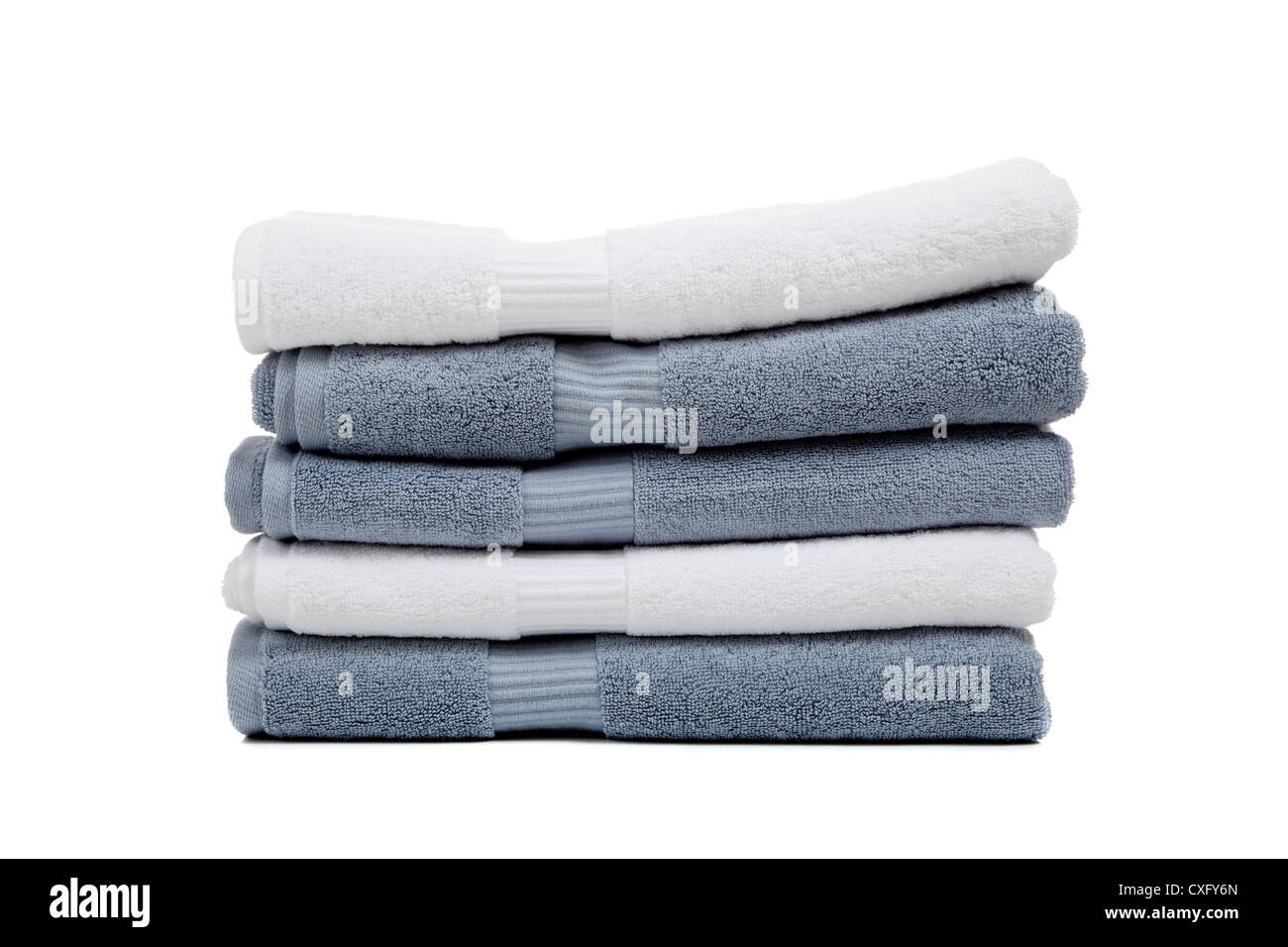 Stack of bath towels Stock Photo - Alamy