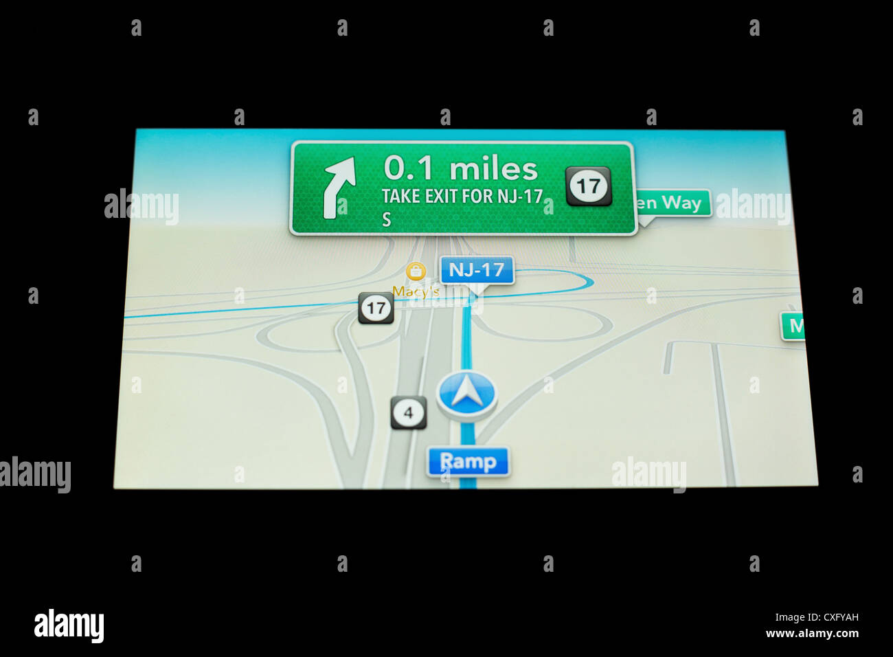 New Apple's iOS 6 Maps app showing turn by turn directions displayed on ...