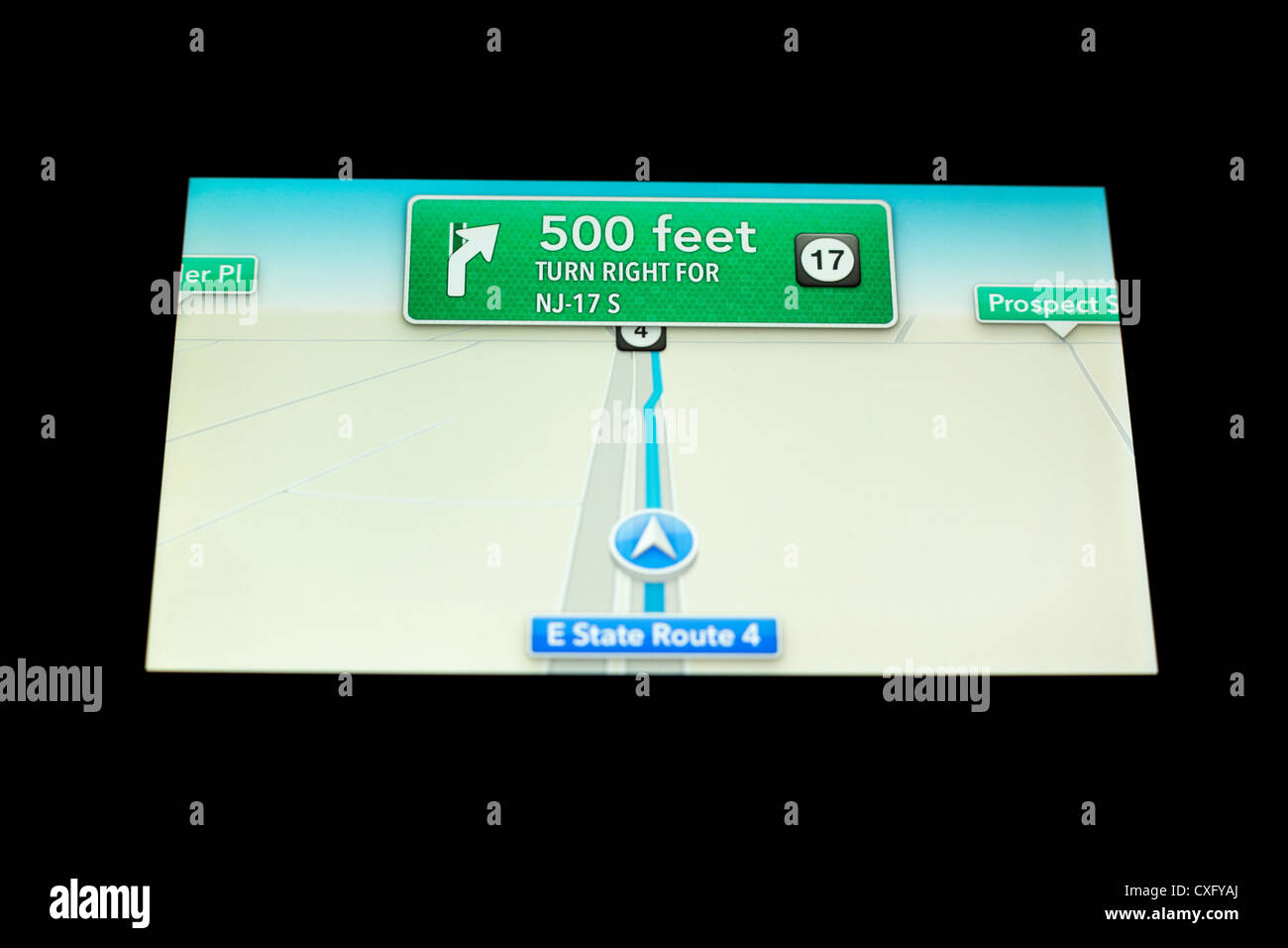 New Apple's iOS 6 Maps app showing turn by turn directions displayed on the screen of a new ...