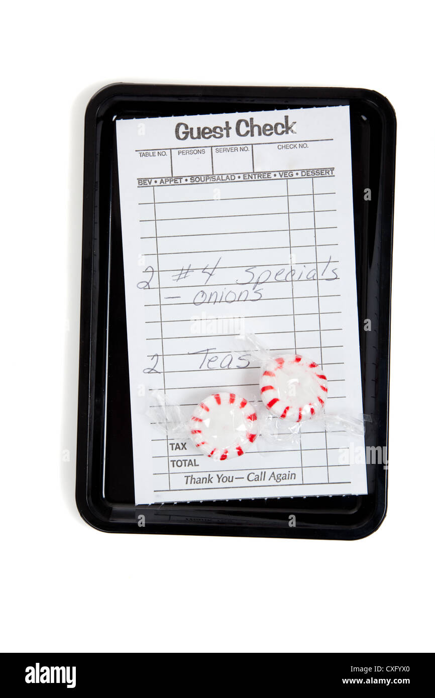 Guest check tray hi-res stock photography and images - Alamy