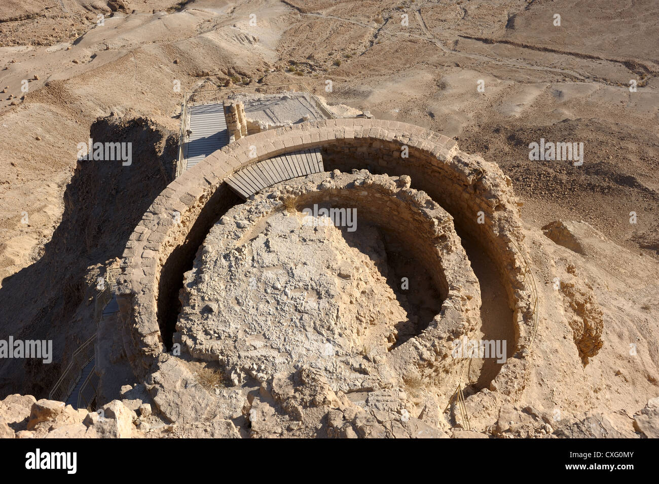 Fortress Masada in Israel, part of the Northern Palace Stock Photo - Alamy