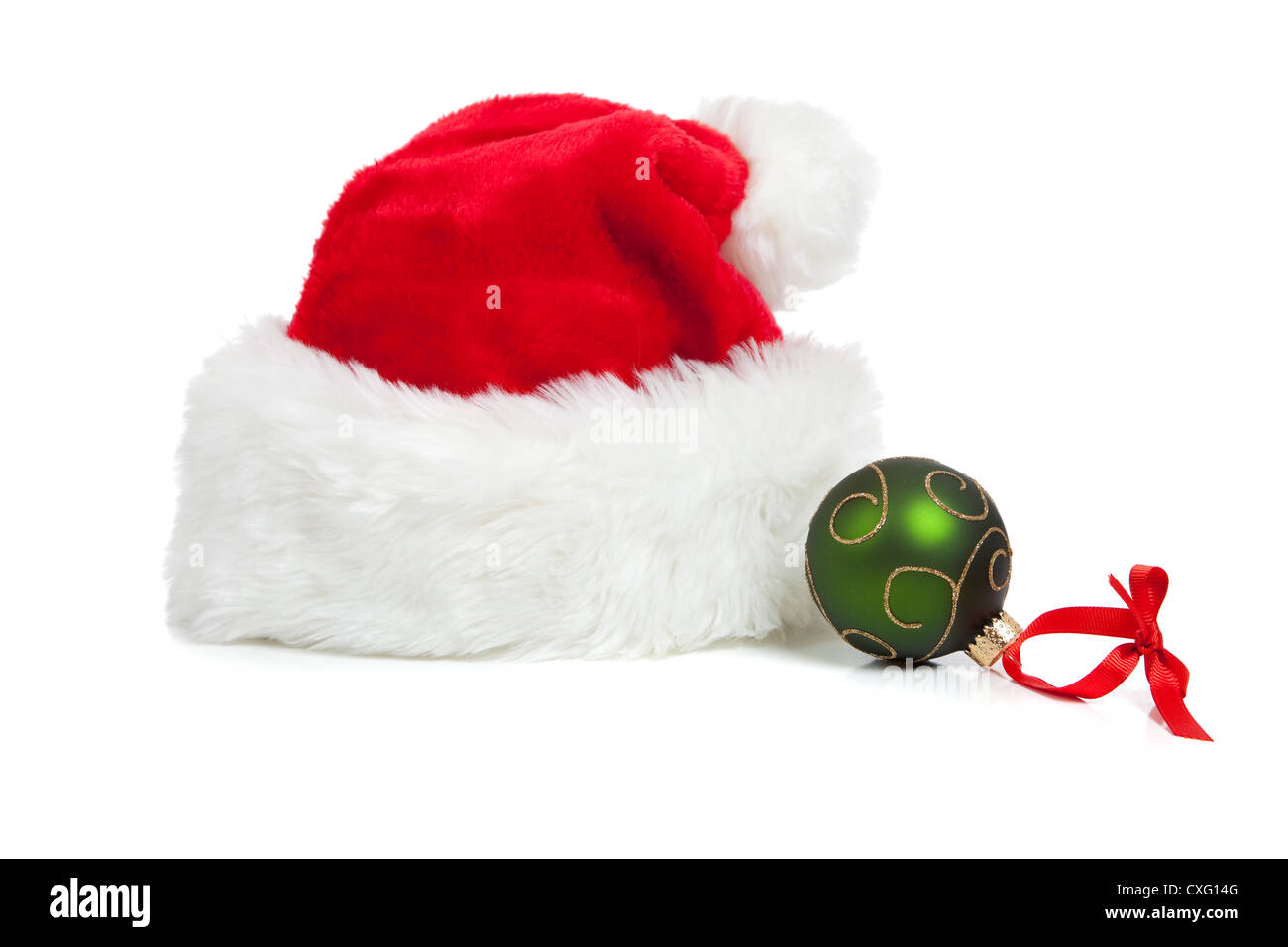 Santa claus ornament green bauble Cut Out Stock Images & Pictures - Alamy