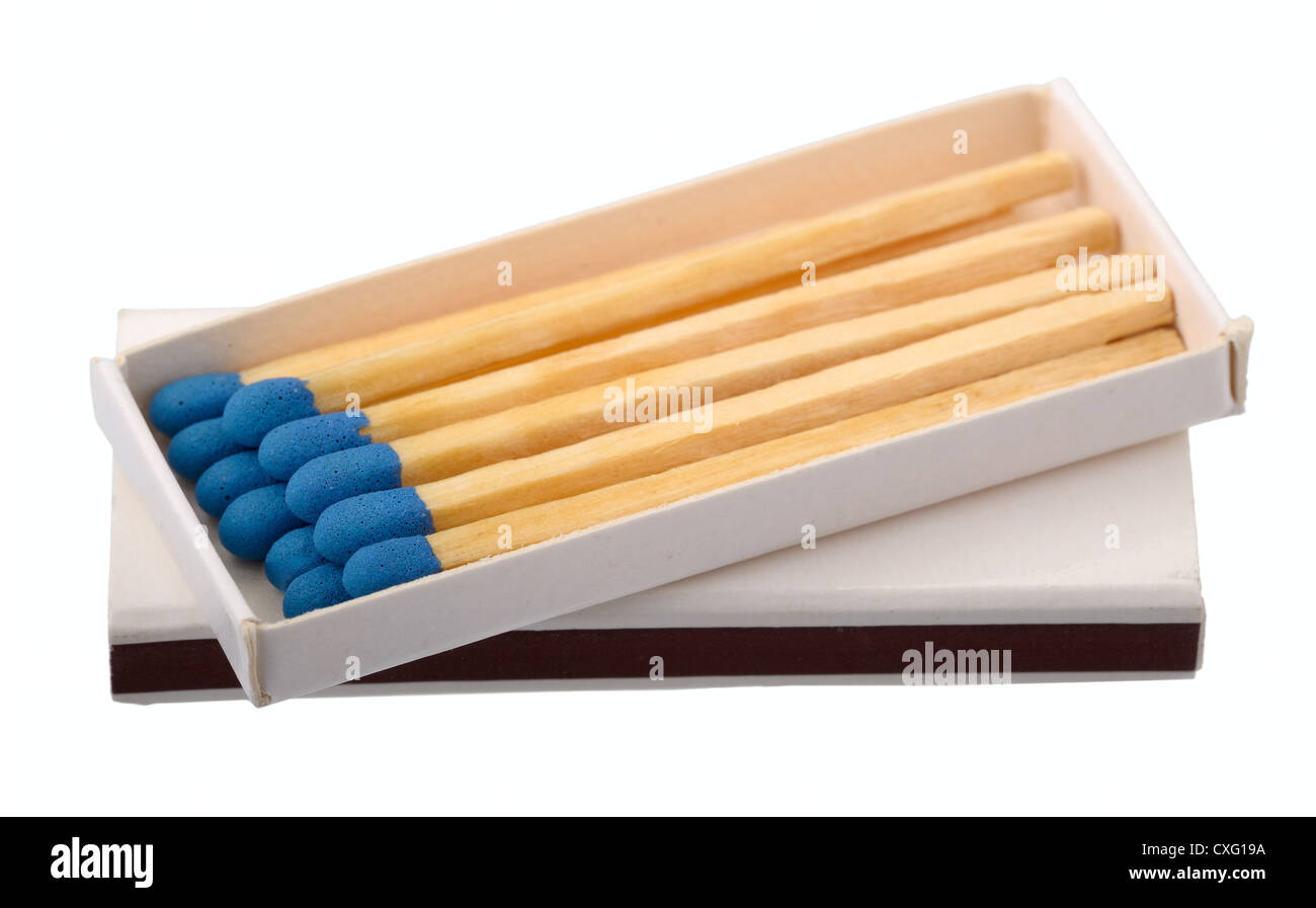 Open box of matches, isolated on a white background Stock Photo - Alamy