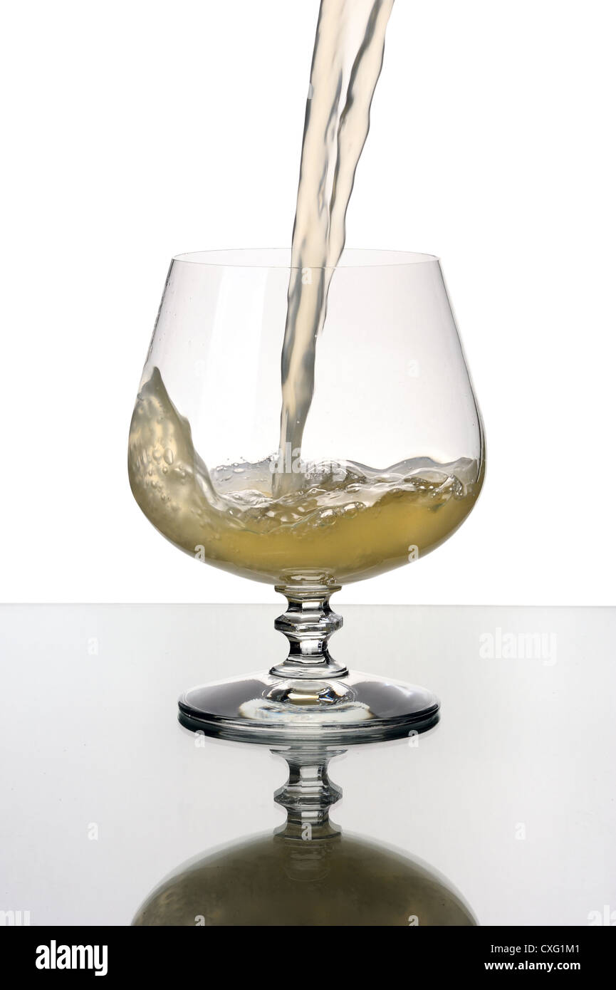 Glass goblet, isolated on a white background Stock Photo - Alamy