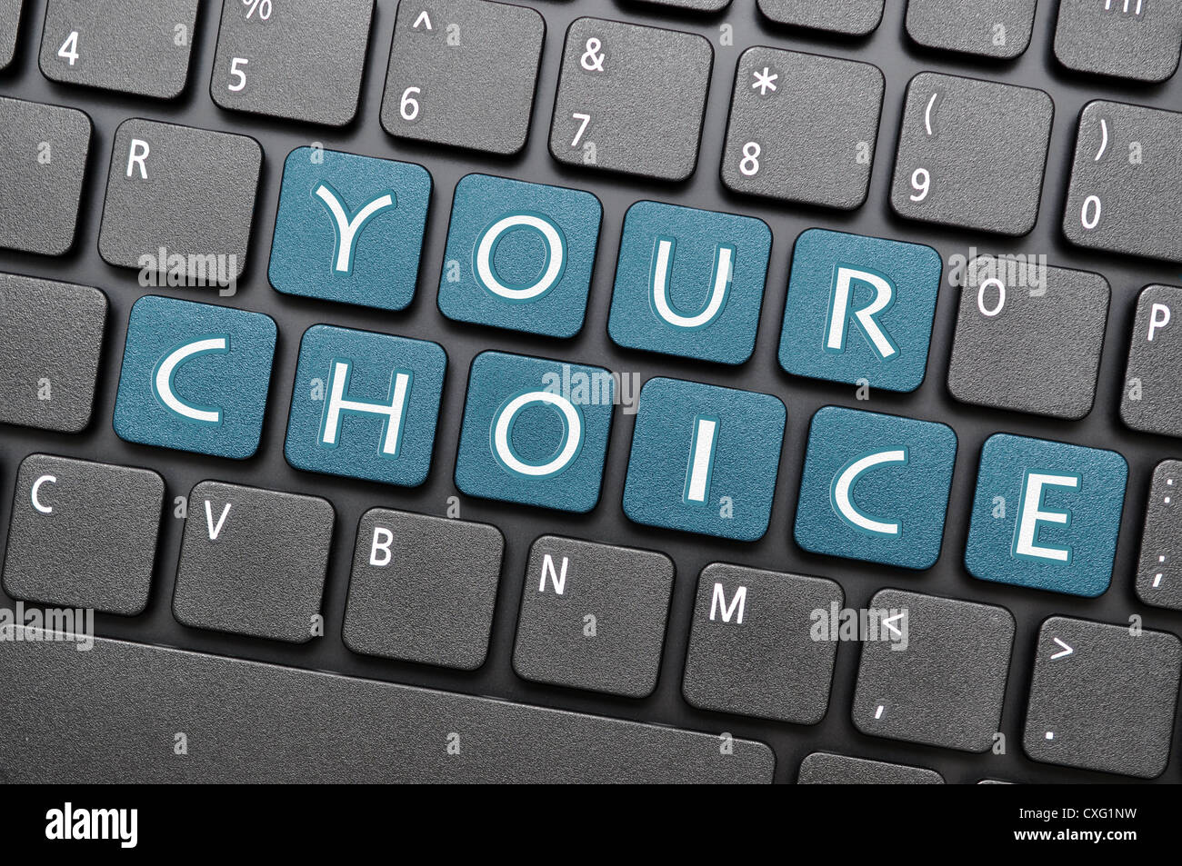 Your choice on keyboard Stock Photo - Alamy