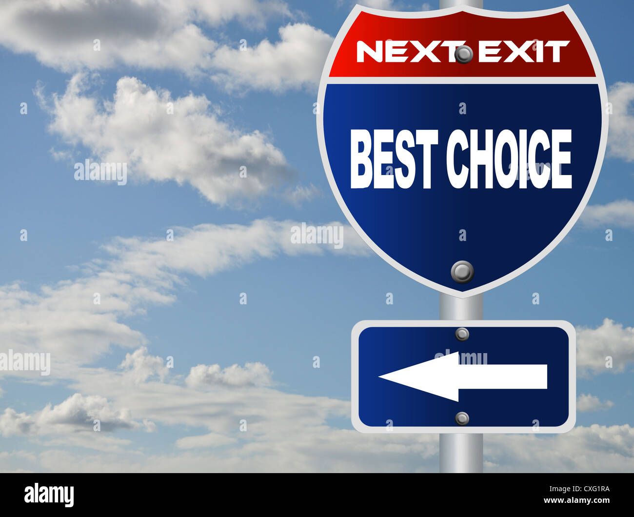 Best choice road sign Stock Photo - Alamy