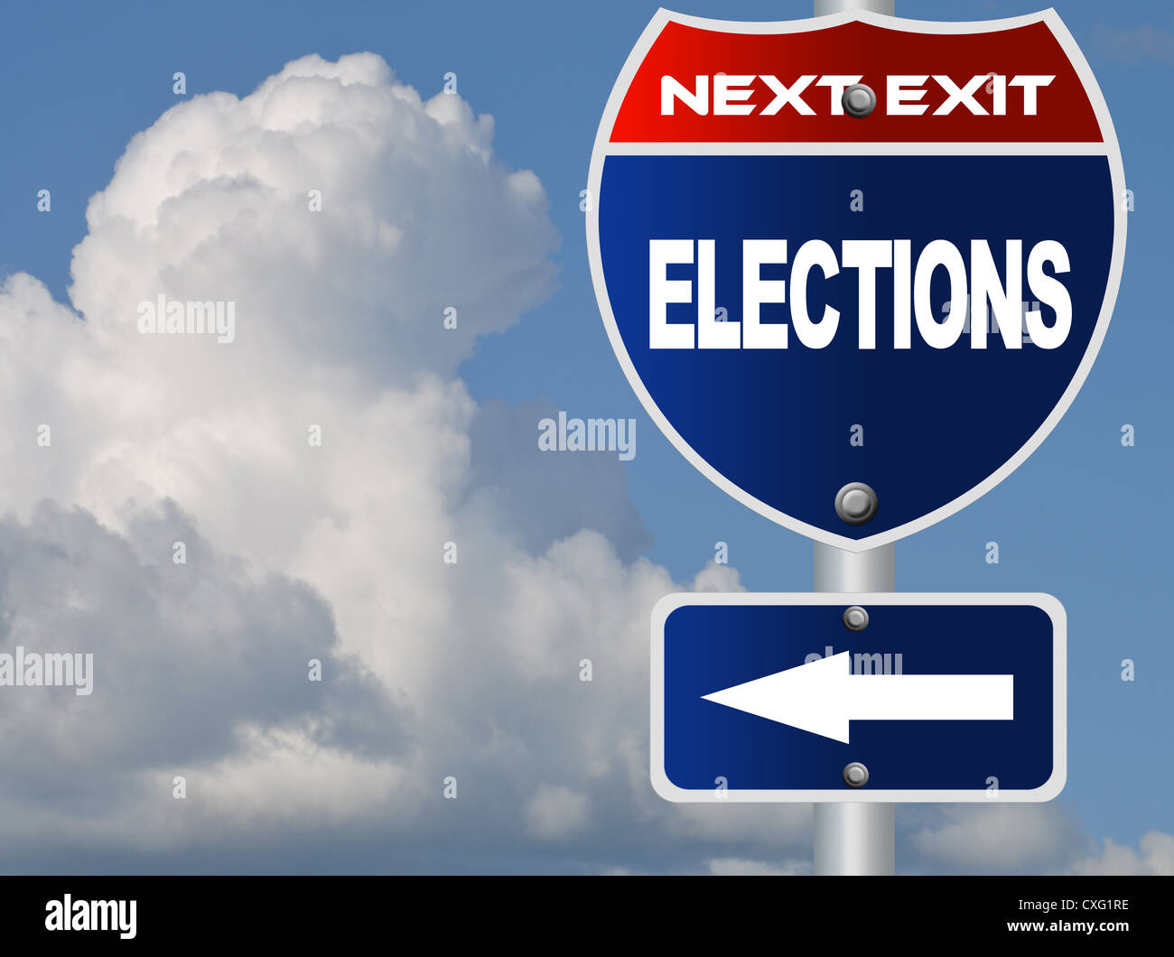 Elections road sign Stock Photo - Alamy