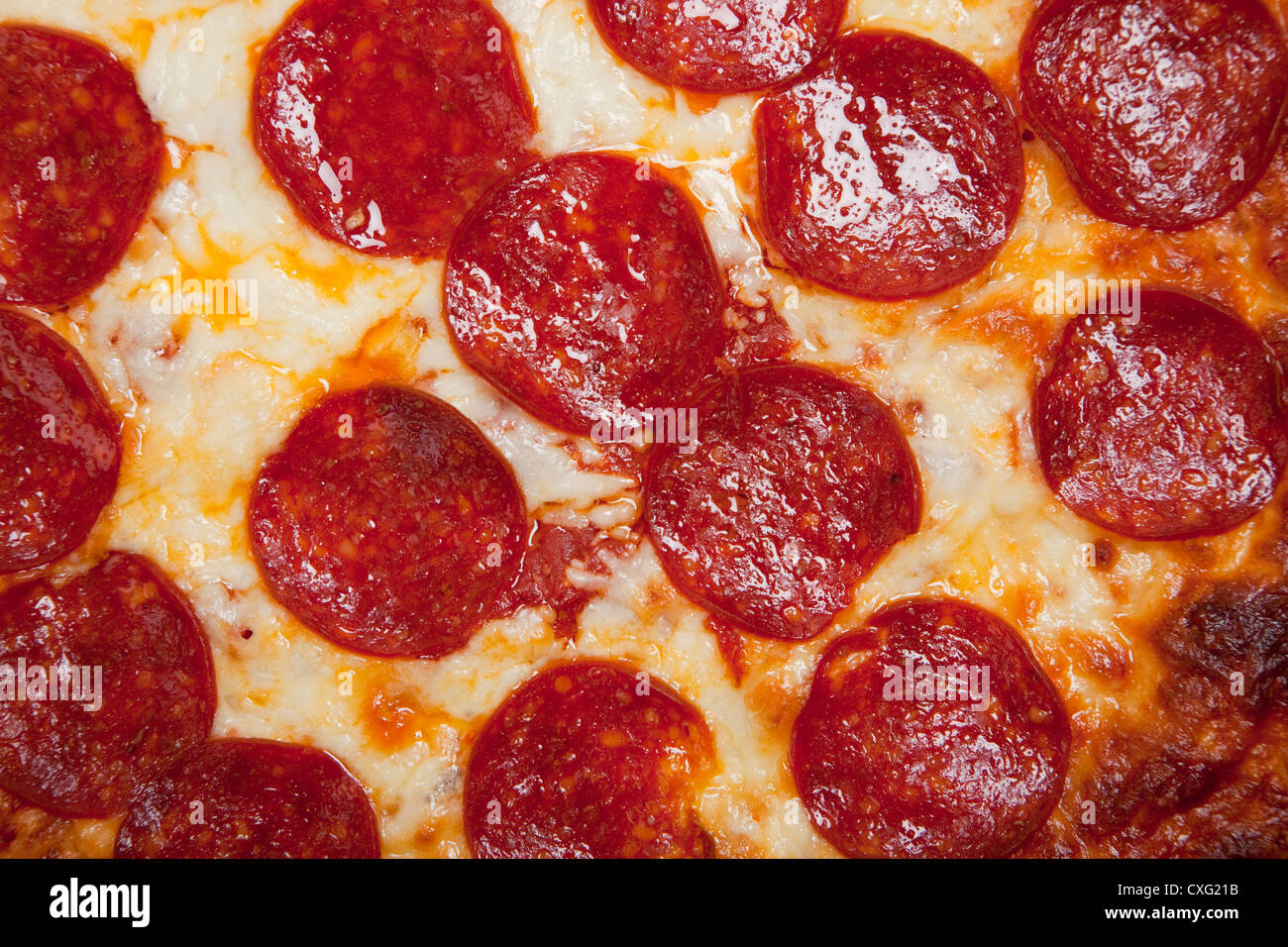 close up of Pepperoni Pizza Stock Photo - Alamy