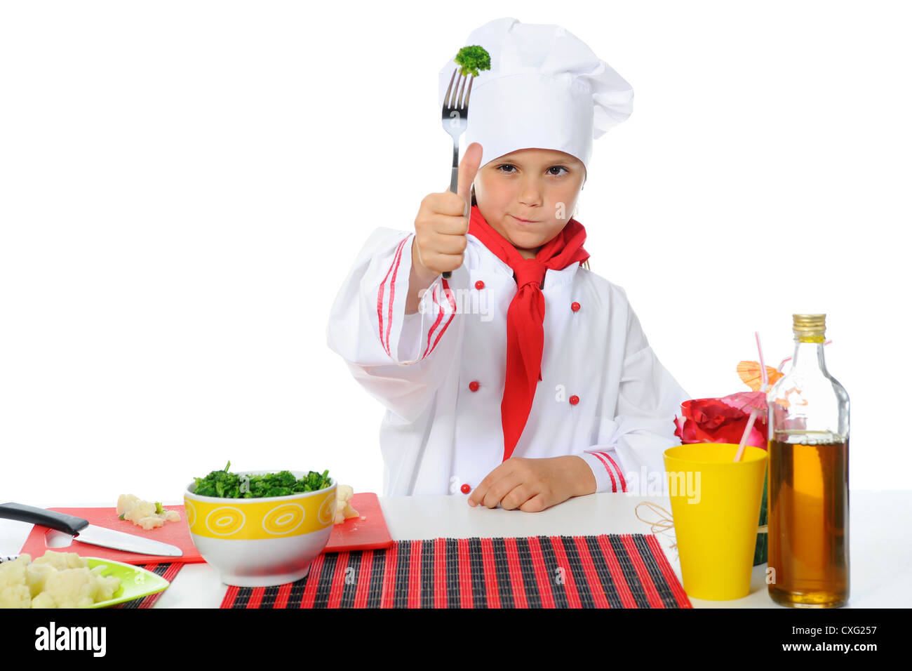 Little Chef in uniform Stock Photo - Alamy