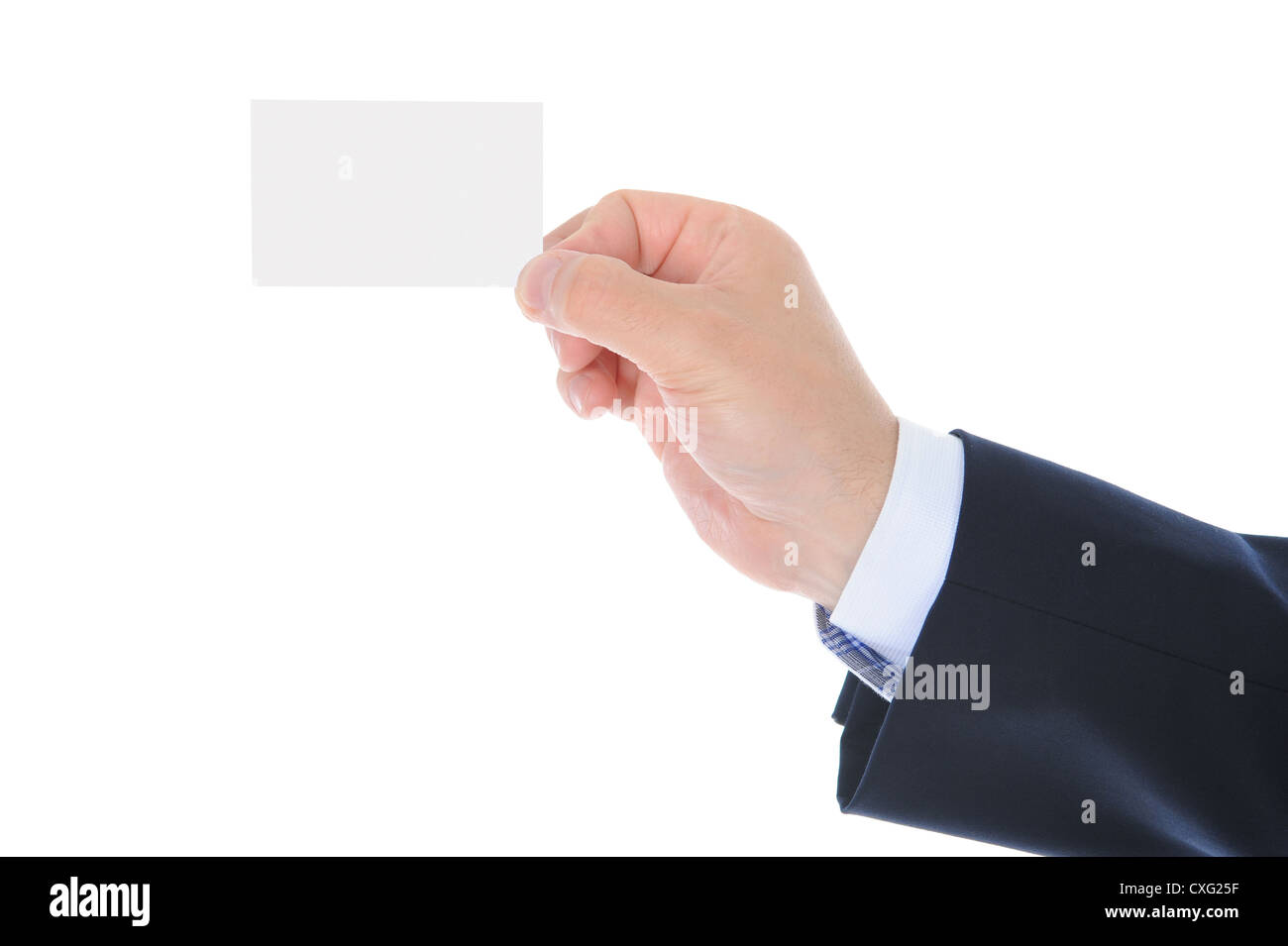 man handing a blank Stock Photo - Alamy
