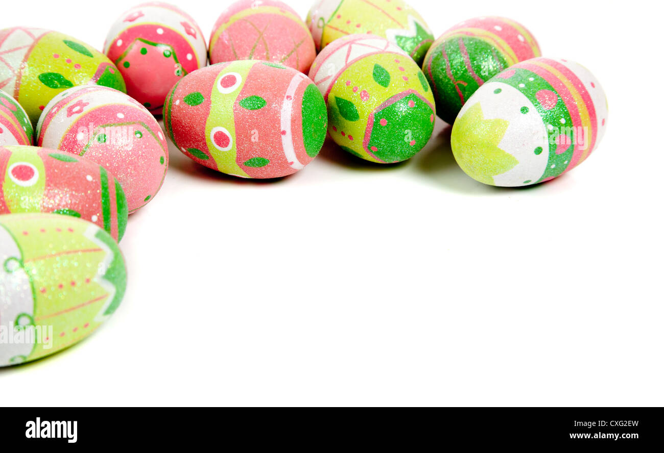 Brightly colored decorated Easter eggs Stock Photo - Alamy