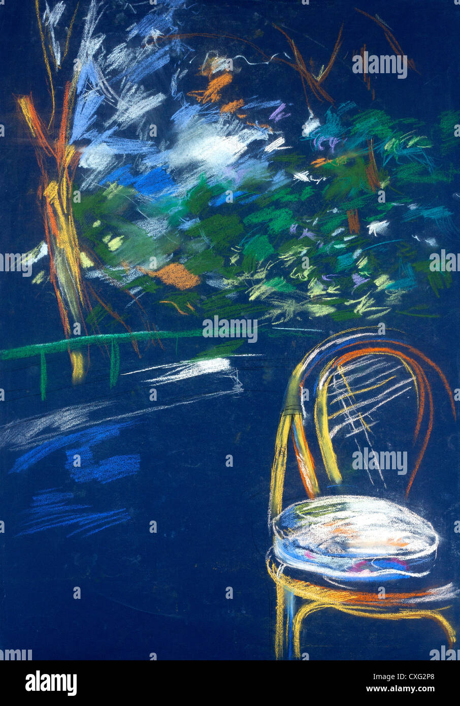 Abstract oil painting chair hi-res stock photography and images - Alamy