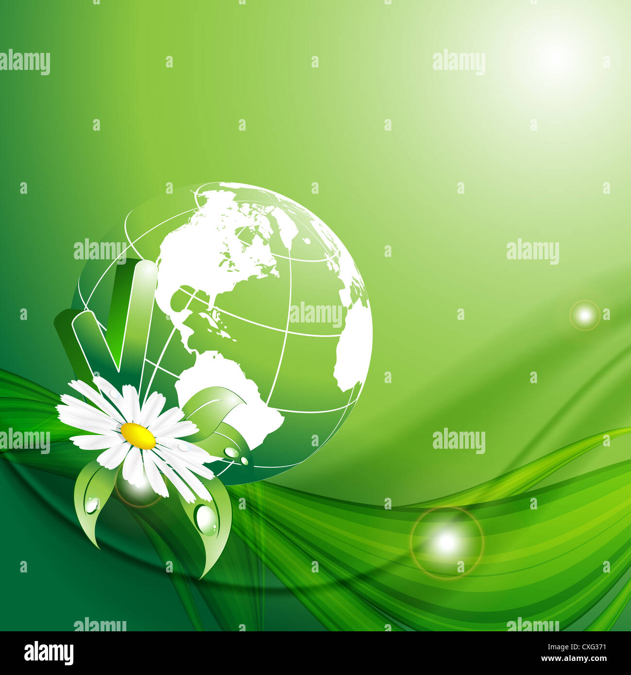 environmental concept background with globe Stock Photo - Alamy