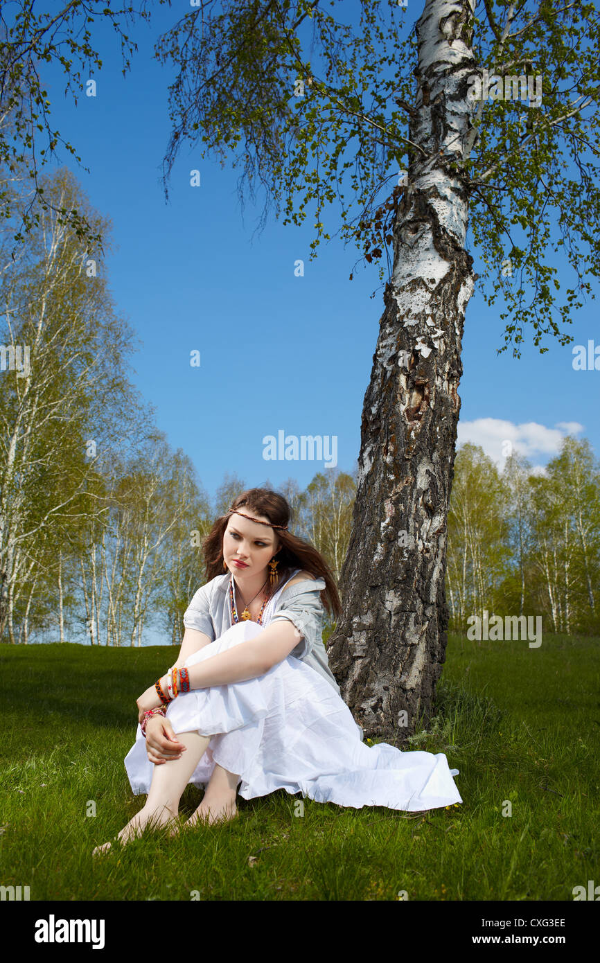 beautiful hippie girl Stock Photo - Alamy