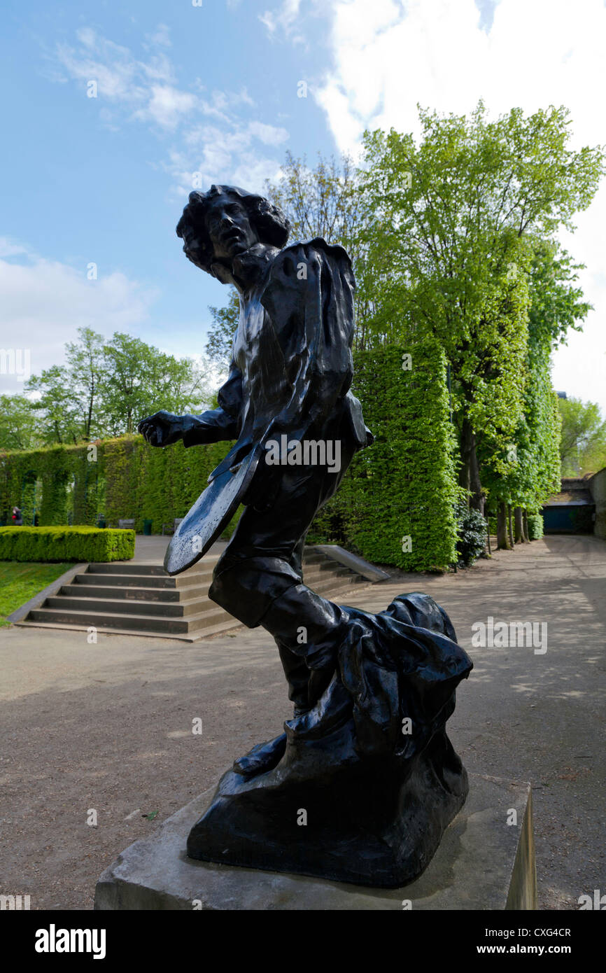 Sculpture of a painter in the garden of Musee Rodin (Hotel Biron ...