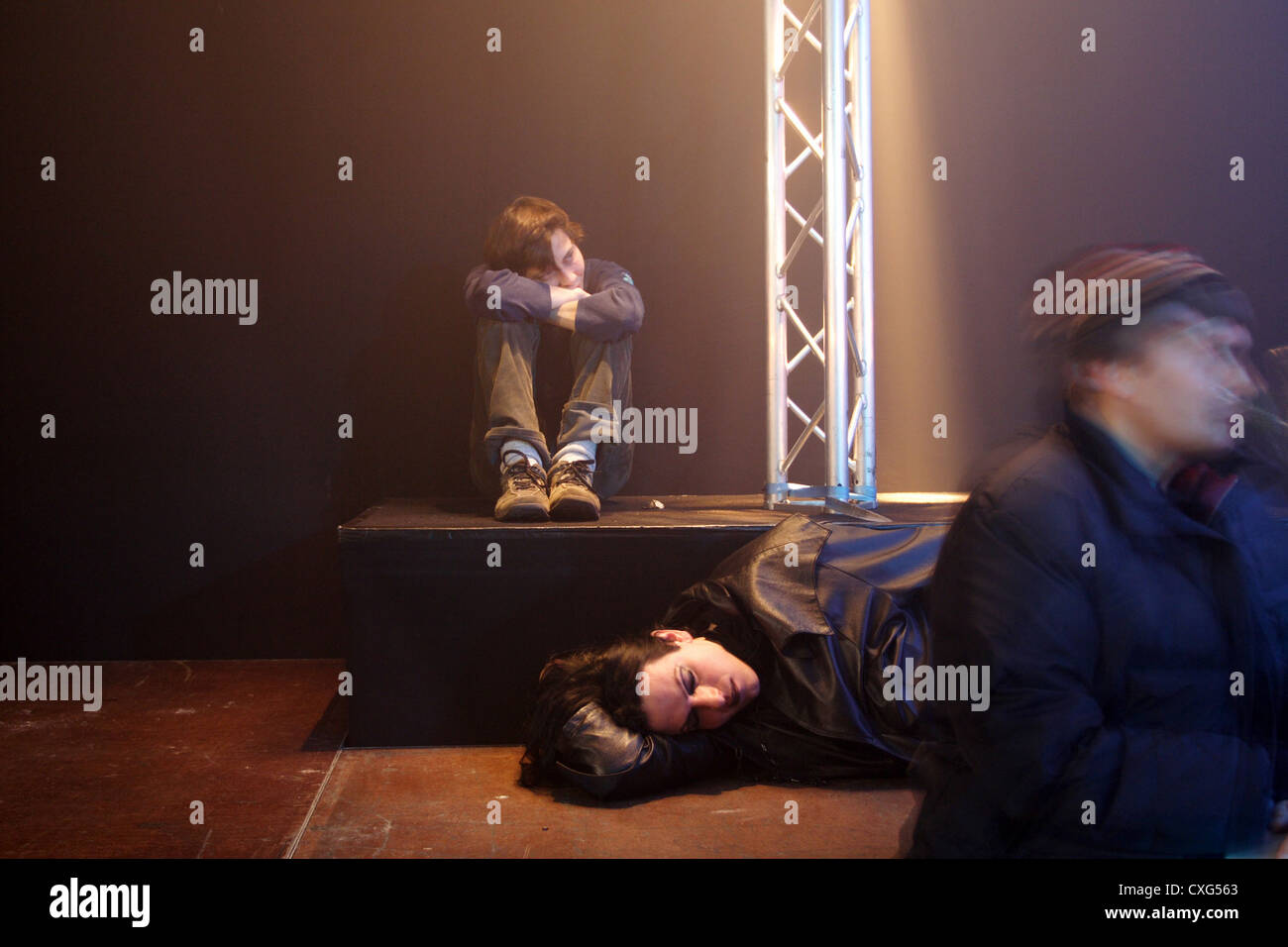 Saarbruecken, a disco guests are resting Stock Photo - Alamy