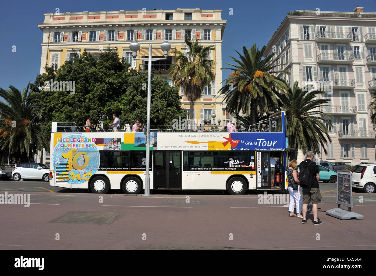 Tourist Bus Nice South Of France Stock Photo - Alamy