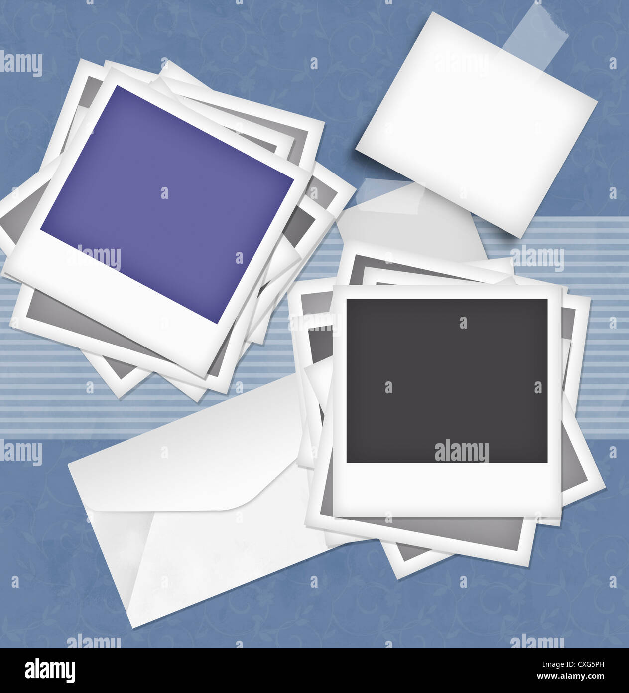 Illustration of photo album borders in polaroid photo design from an ...