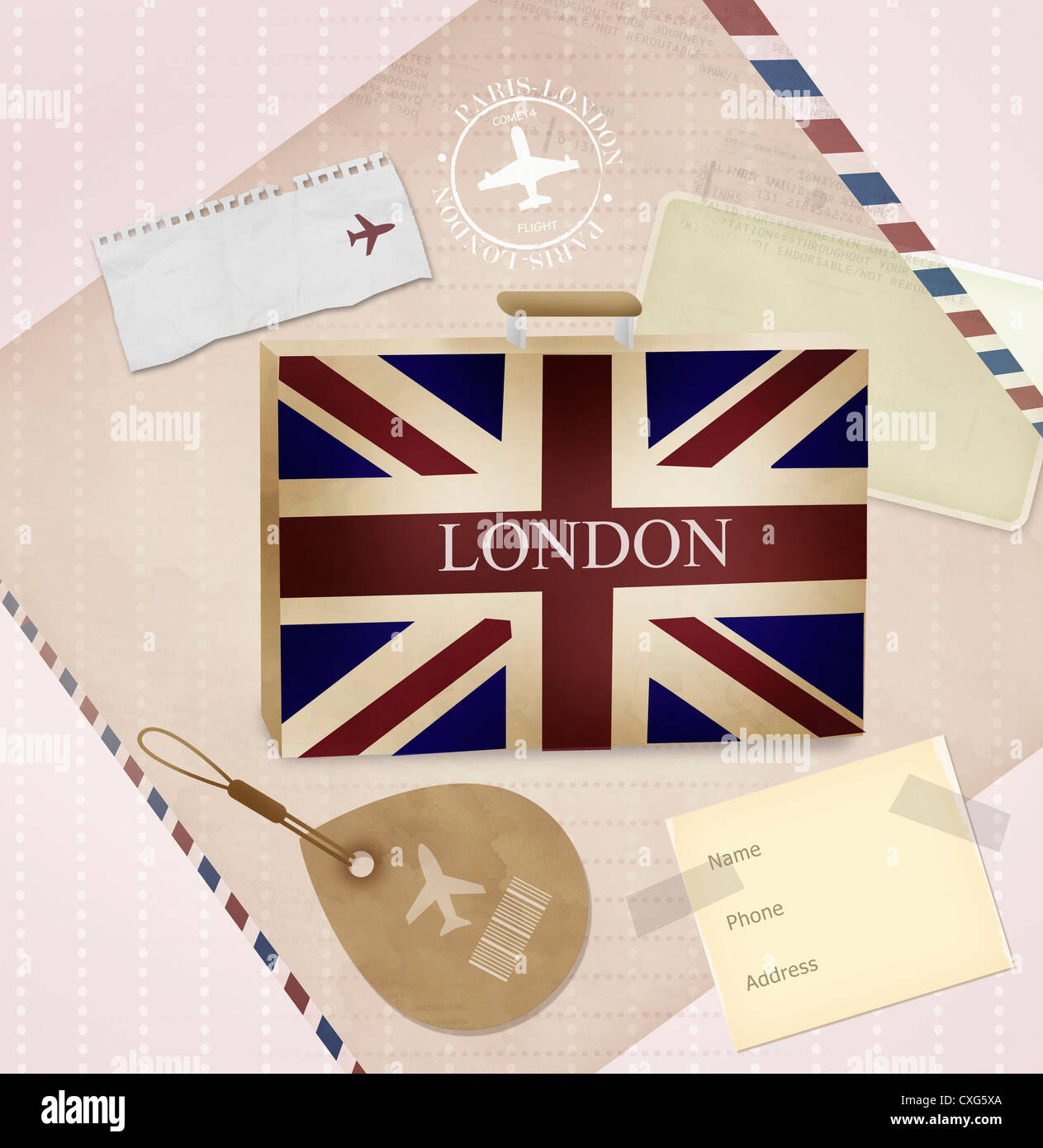 Illustration of a london letter Stock Photo - Alamy