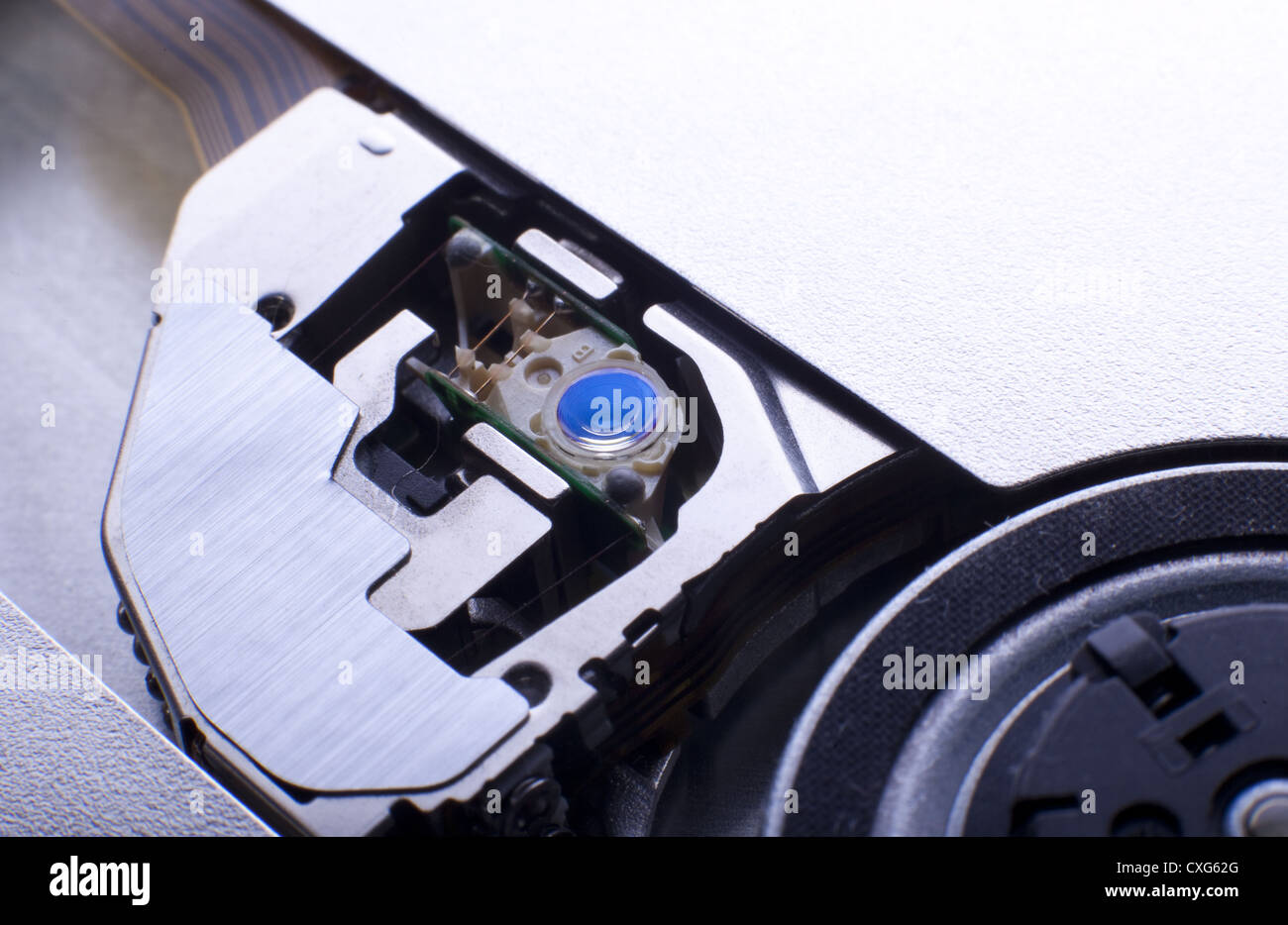 blue lens in dvd drive Stock Photo - Alamy