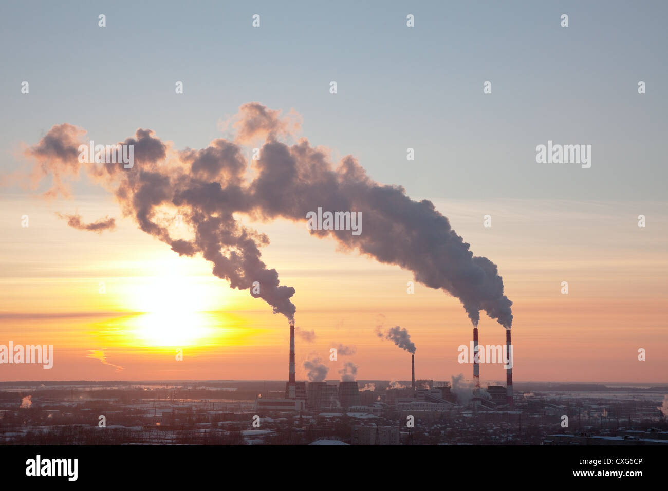 Factory smoke pollution russia hi-res stock photography and images - Alamy