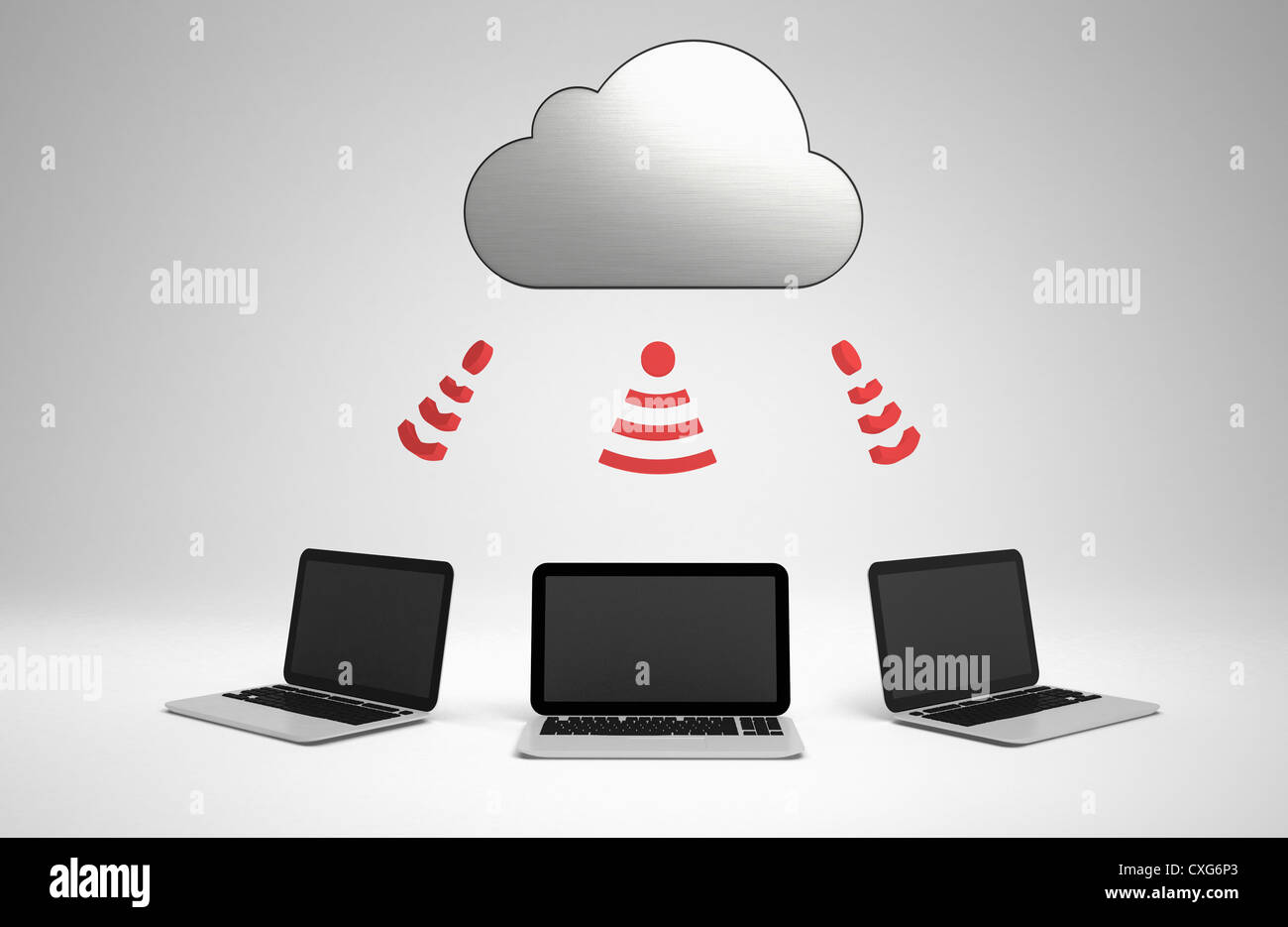 Laptop cloud hi-res stock photography and images - Alamy