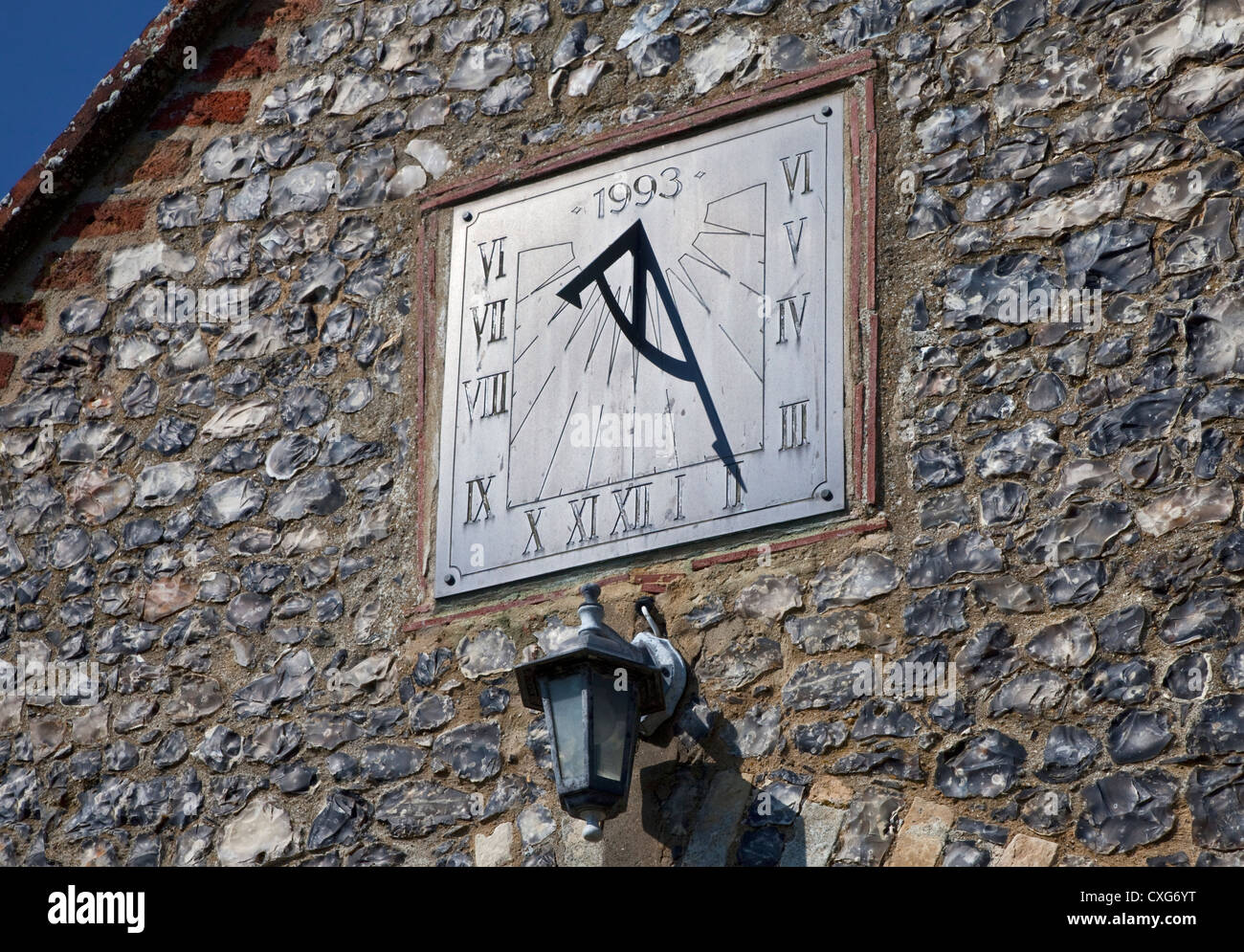Sundial on St Mary the Virgin Church, Blundeston, Suffolk, England ...
